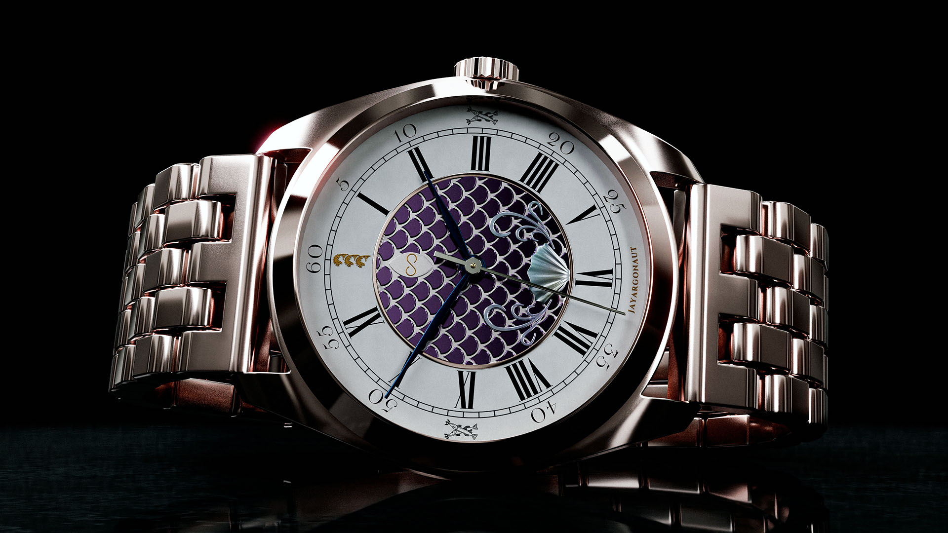 Fish-Dial Watch 3D Blender Model – In Rose Gold with Lifestyle Shots😊 ...